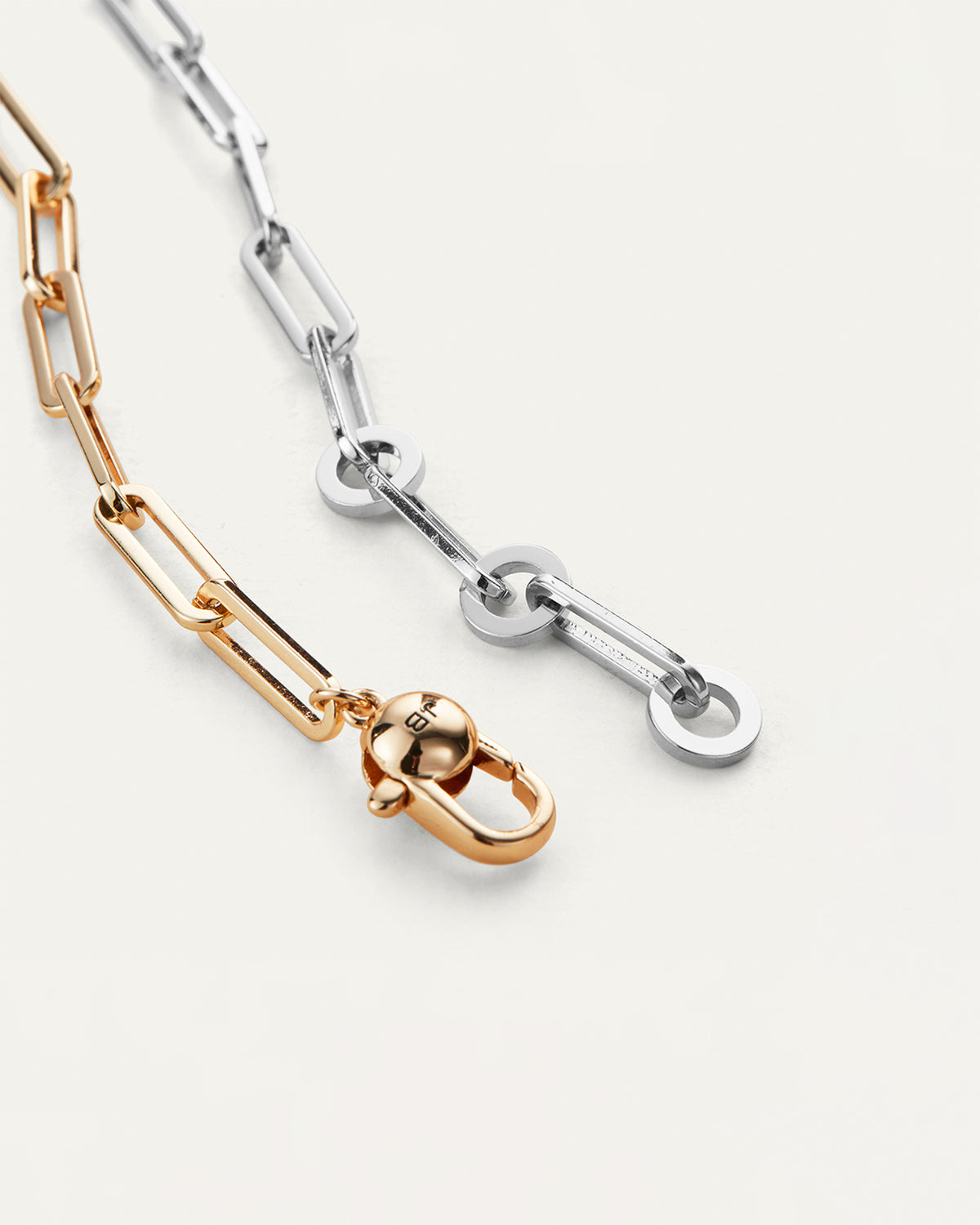 Andi Slim Chain | Two-Tone Paperclip Chain Necklace | JENNY BIRD