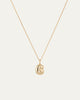 14K Gold Bubble Letter Necklace - B | JENNY BIRD