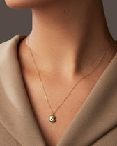 14K Gold Bubble Letter Necklace - B | JENNY BIRD