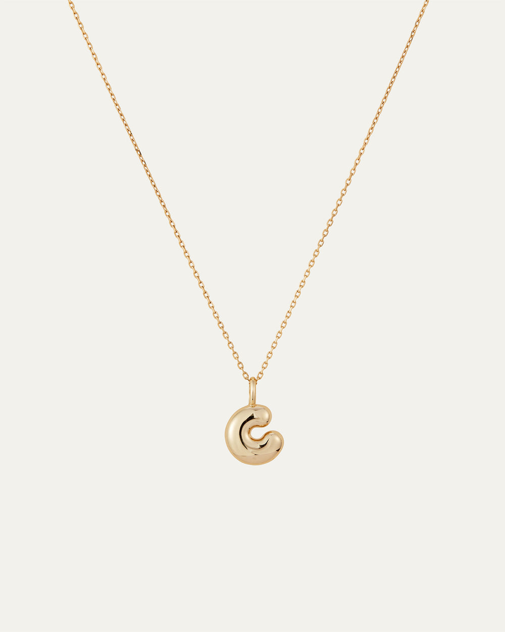 14k Gold Bubble Letter Necklaces | JENNY BIRD