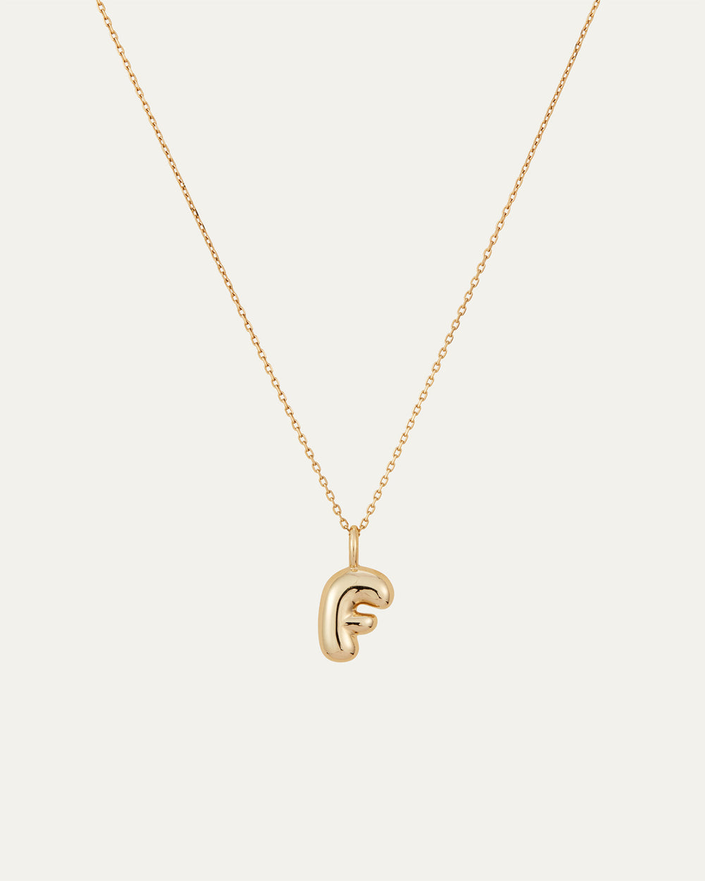 14k Gold Bubble Letter Necklaces | JENNY BIRD