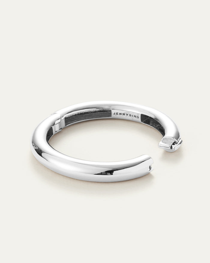 Gia Mega Bangle Silver | JENNY BIRD