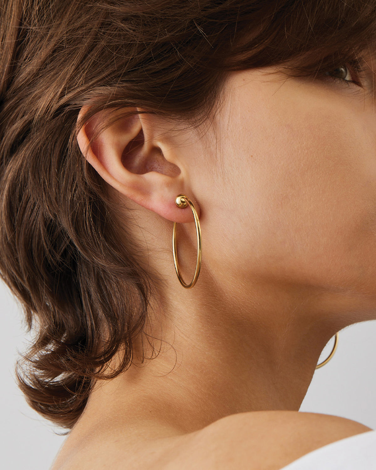 Icon Hoops | Small Thin Gold Hoop Earrings | JENNY BIRD
