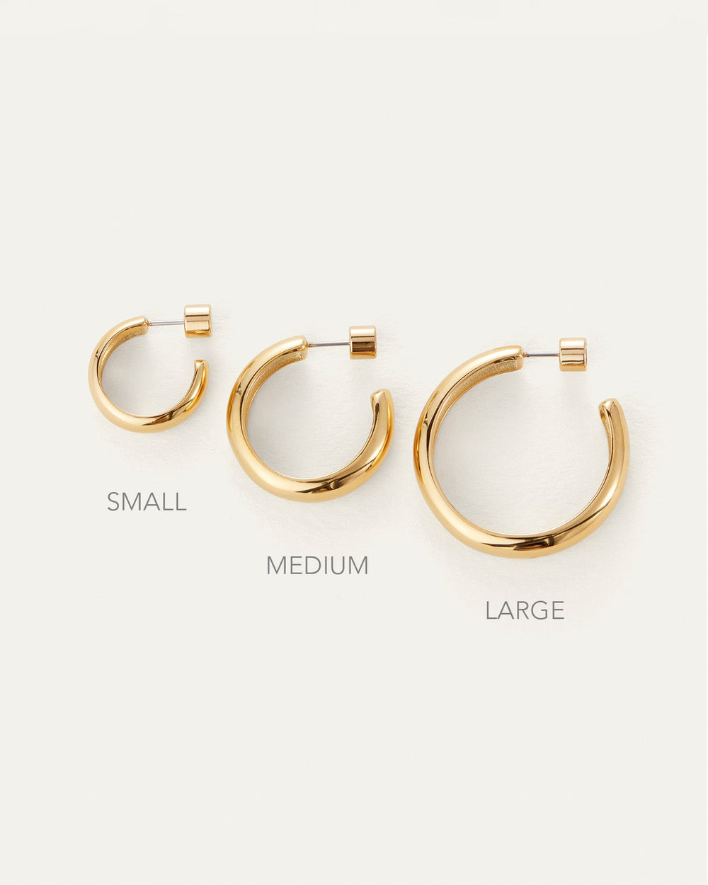 Staple Medium Hoop Earrings | Gold Classic Hoops | JENNY BIRD
