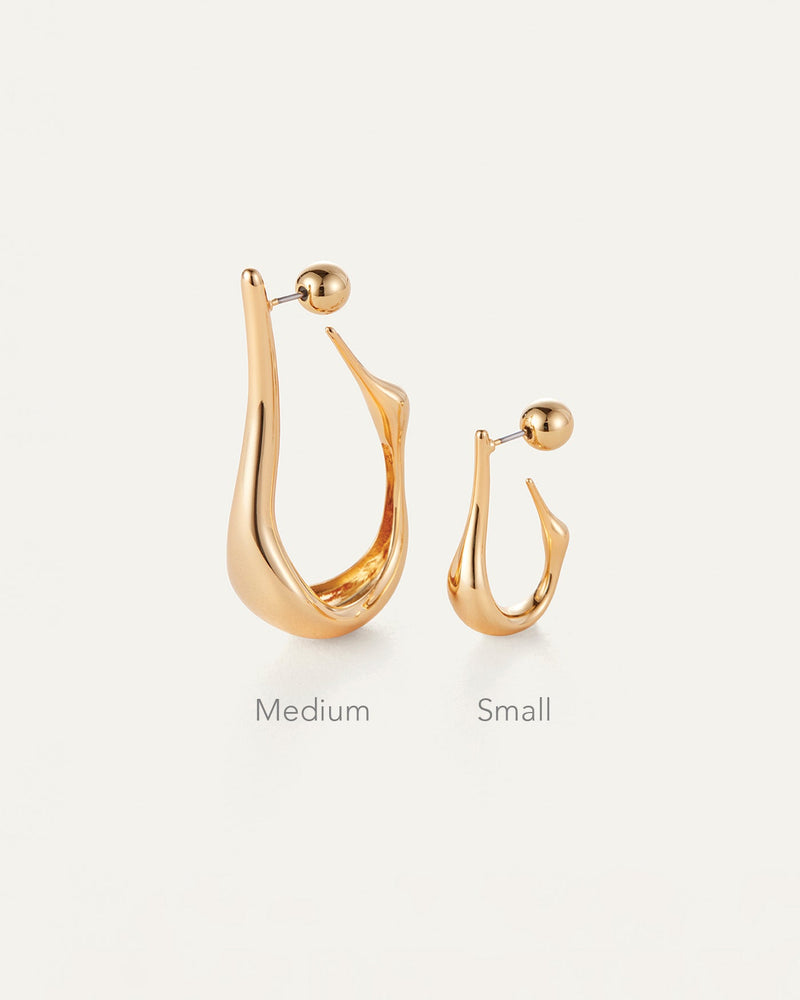 Colette Hoop Earrings - Medium - Gold | JENNY BIRD
