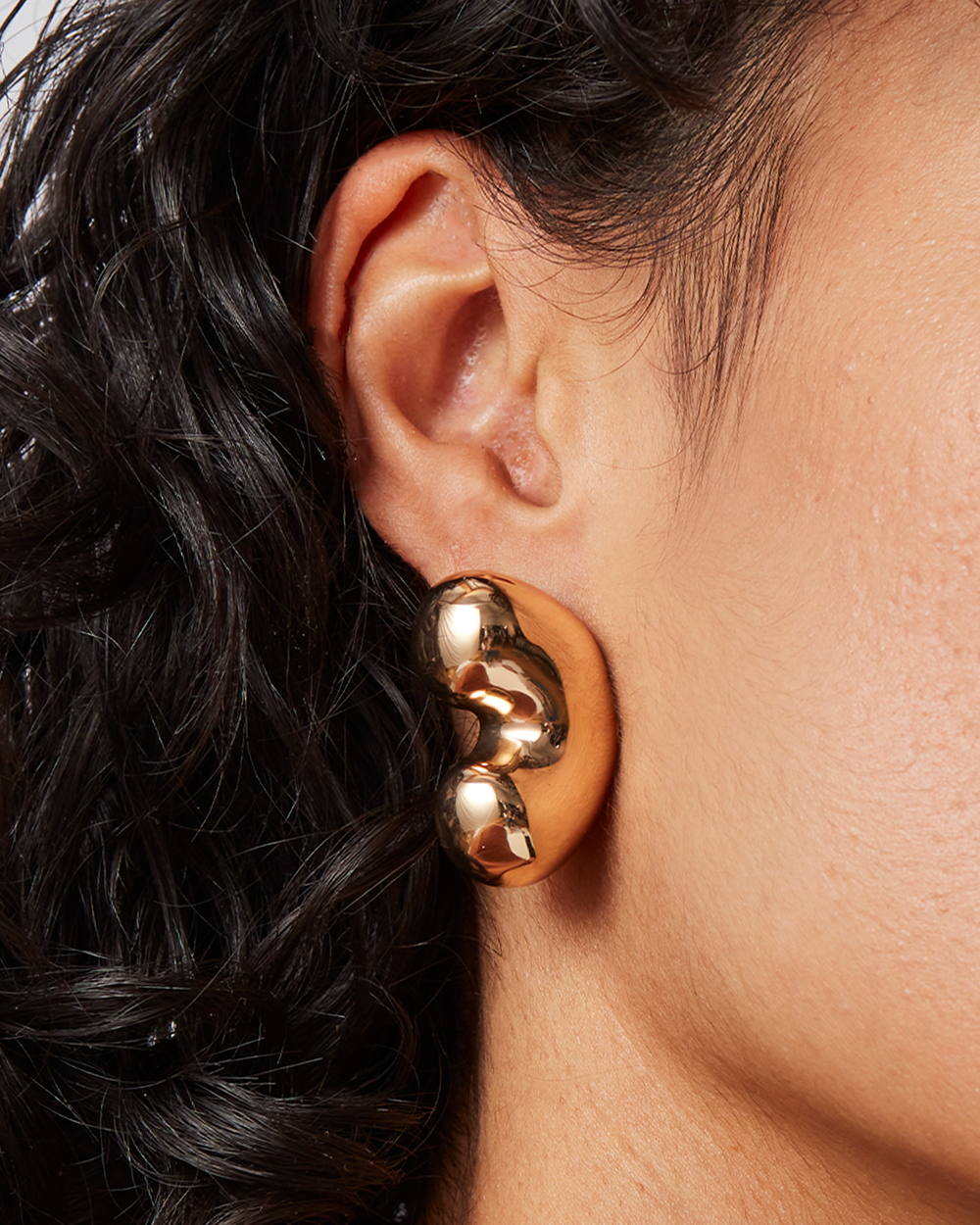Eliza Puff Earrings | Gold Drop Earrings | JENNY BIRD