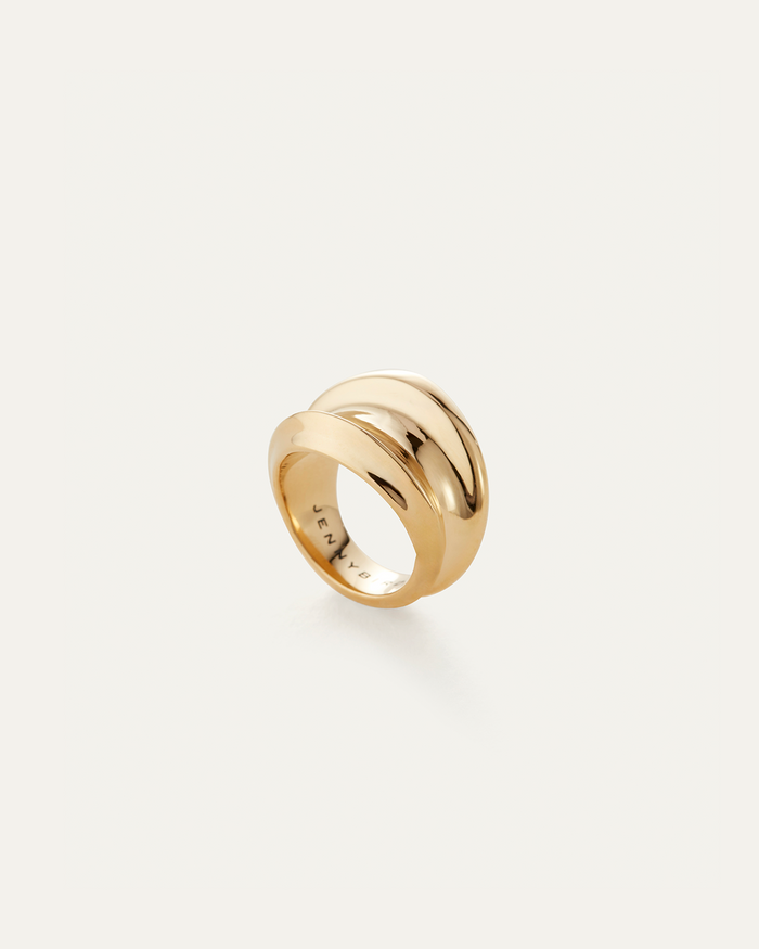 Leona Gold Ring | Pinky Ring | Signet Ring | Large Waterproof Women's ...