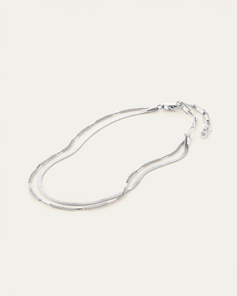 Surfside Anklet - Silver | JENNY BIRD