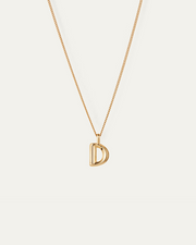 Monogram Necklace | Initial Letter Necklace | Necklace with D | JENNY BIRD