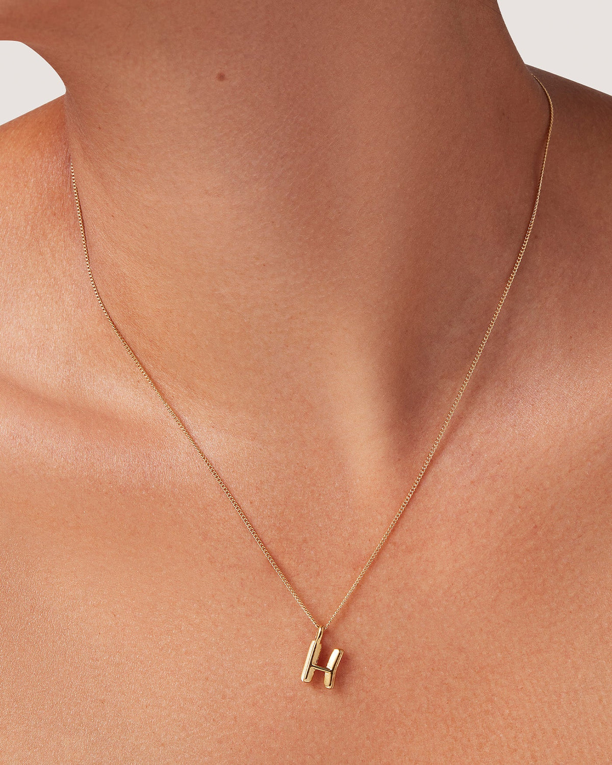 Monogram Necklace | Initial Letter Necklace | Necklace with H | JENNY BIRD