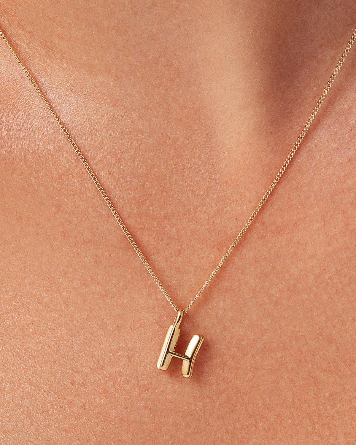 Monogram Necklace | Initial Letter Necklace | Necklace with H | JENNY BIRD
