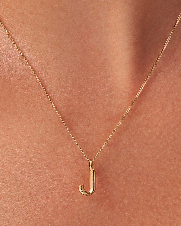 Monogram Necklace | Initial Letter Necklace | Necklace with J | JENNY BIRD