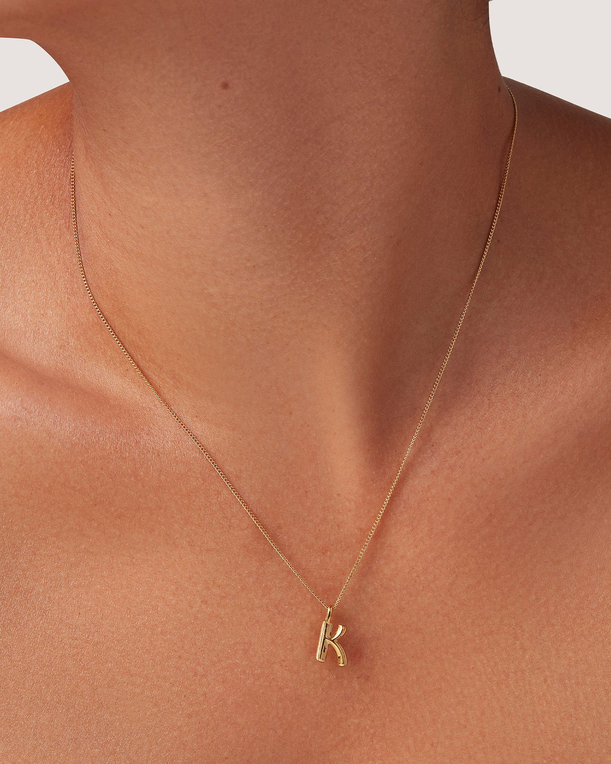 Monogram Necklace | Initial Letter Necklace | Necklace with K | JENNY BIRD