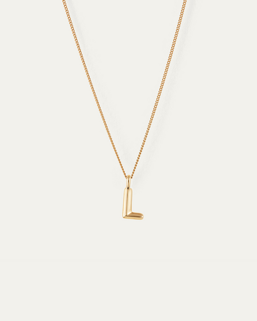 Monogram Necklace | Initial Letter Necklace | Necklace with L | JENNY BIRD