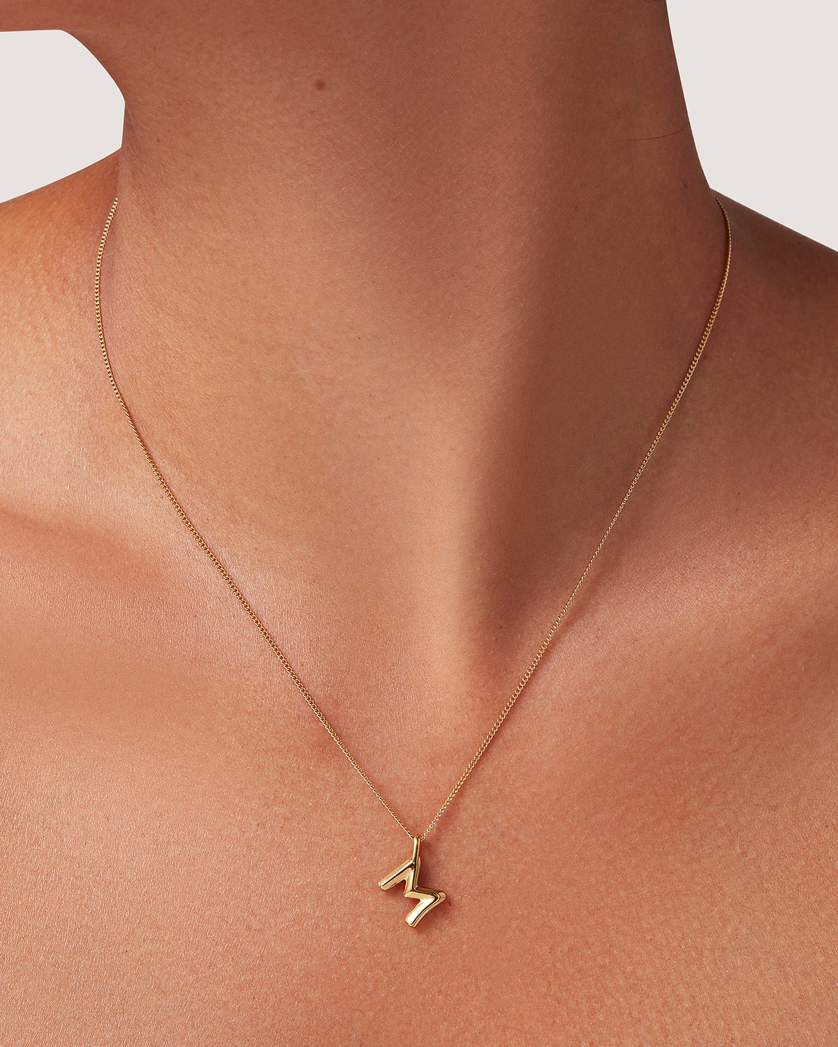 Monogram Necklace | Initial Letter Necklace | Necklace with M | JENNY BIRD