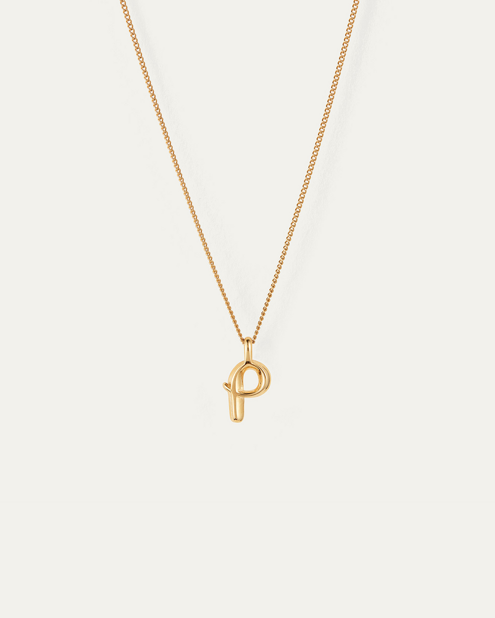 Monogram Necklace | Initial Letter Necklace | Necklace with P | JENNY BIRD
