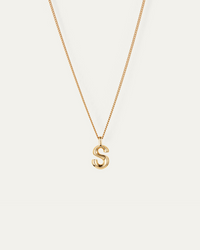 Monogram Necklace | Initial Letter Necklace | Necklace with S | JENNY BIRD