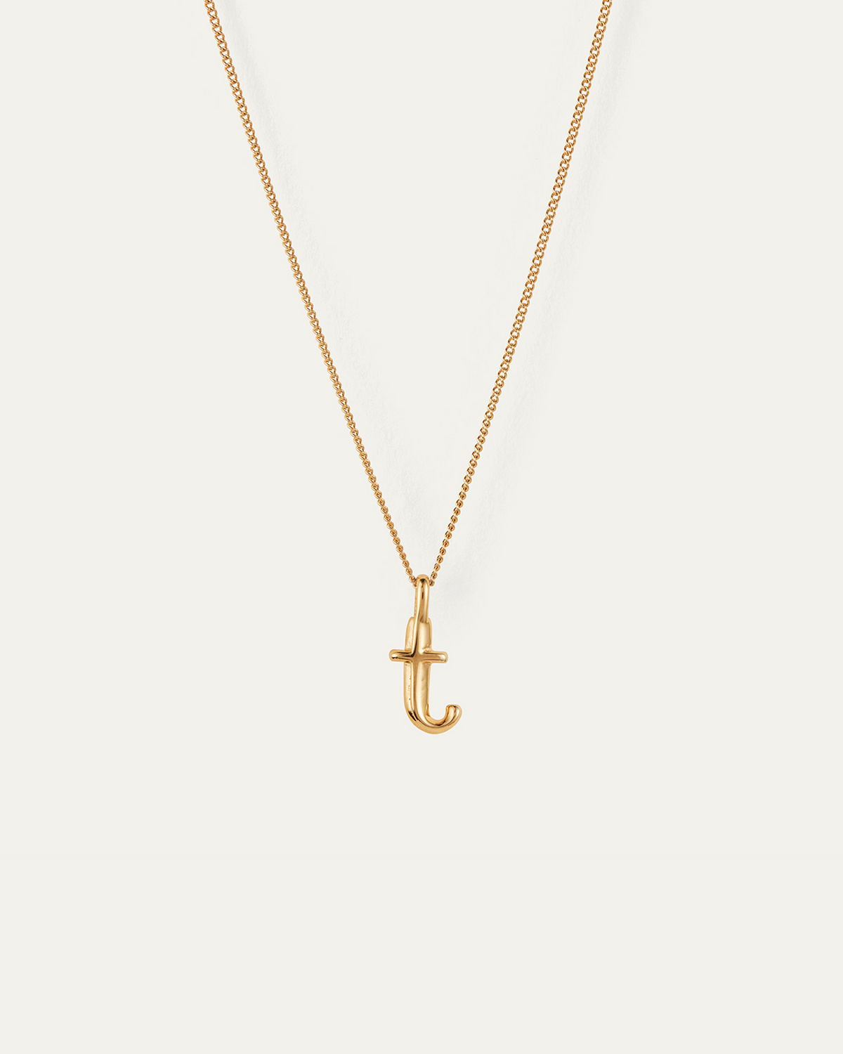 Monogram Necklace | Initial Letter Necklace | Necklace with T | JENNY BIRD
