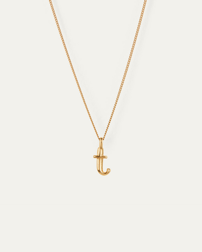 Monogram Necklace | Initial Letter Necklace | Necklace with T | JENNY BIRD