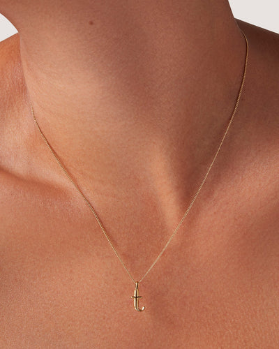 Monogram Necklace | Initial Letter Necklace | Necklace with T | JENNY BIRD