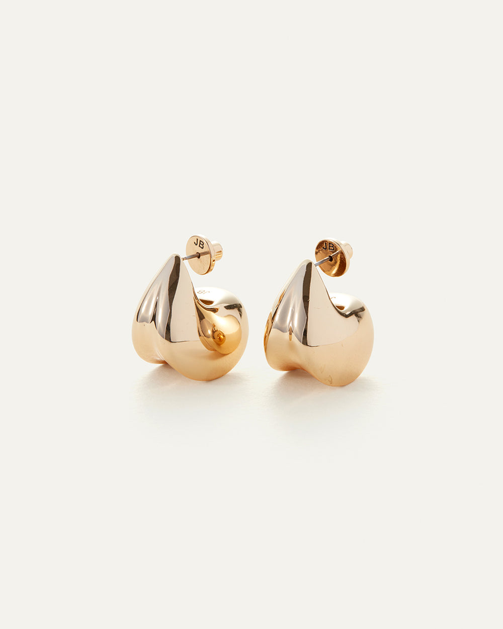Nouveaux Puff Gold Teardrop Earrings | JENNY BIRD