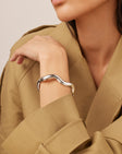 Ola Silver Bangle | Wavy Bangle Bracelet | JENNY BIRD