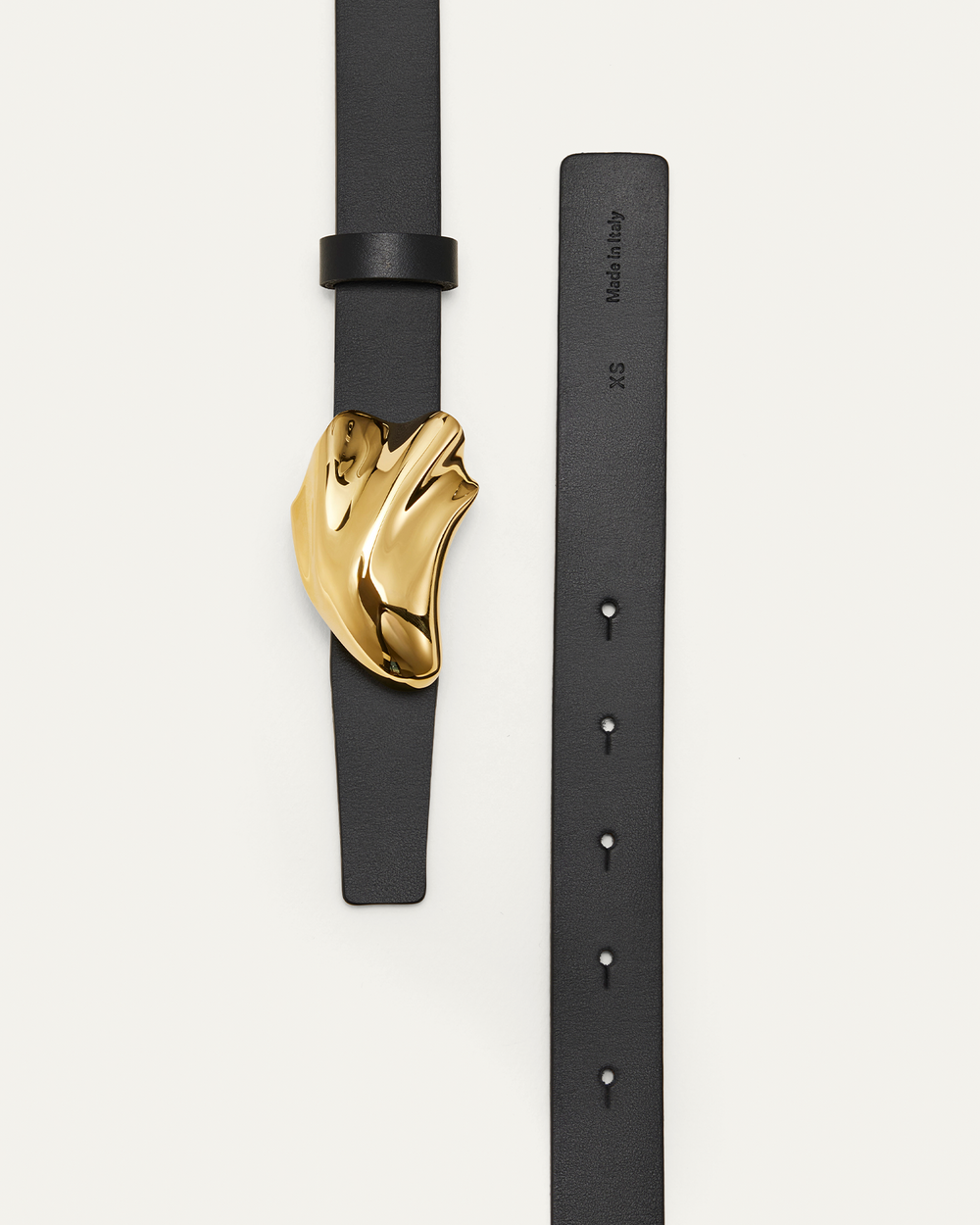 Portia Convertible Gold Leather Belt | JENNY BIRD
