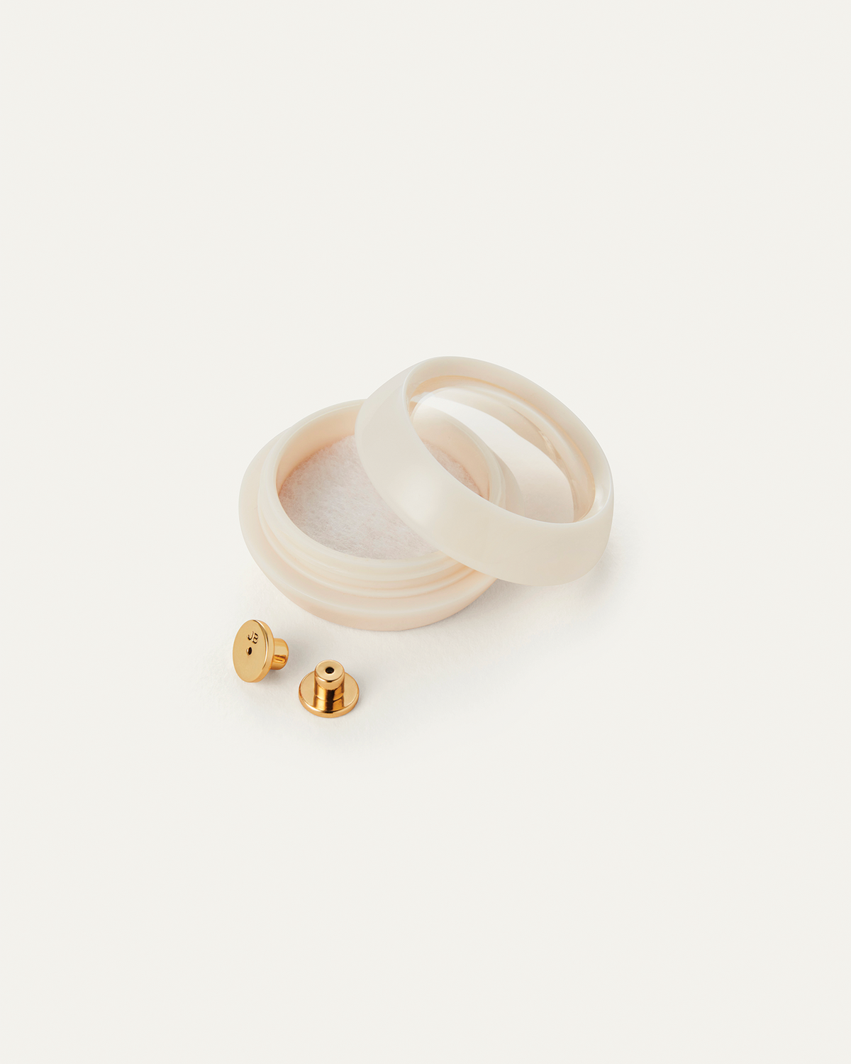 Gold Flat Disc Earring Backs | Secure Earring Backs | JENNY BIRD