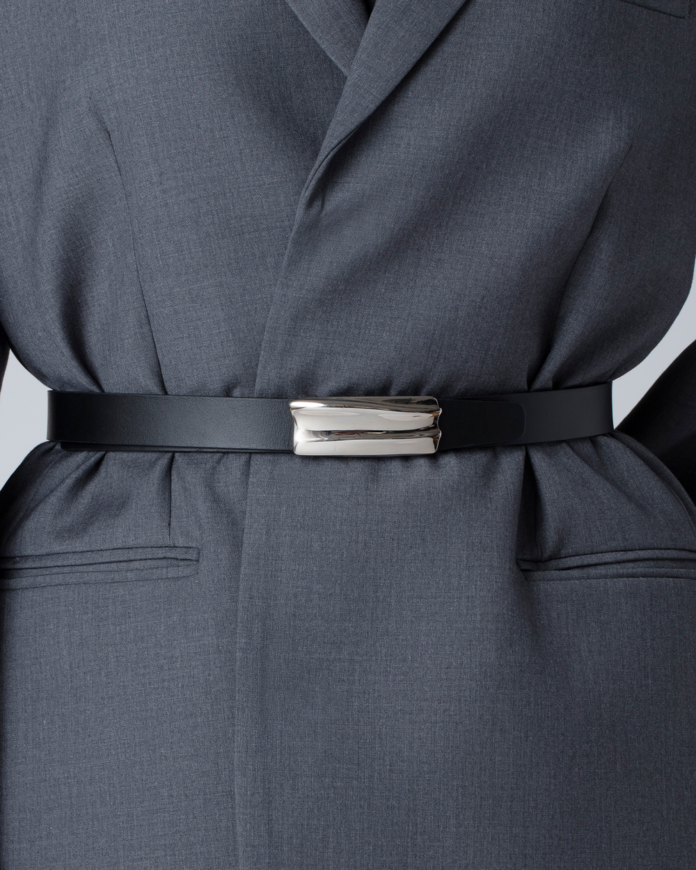 Sundra Convertible Silver Leather Belt | JENNY BIRD