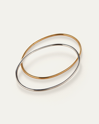 The Dane Anklet Stack - Gold and Silver | JENNY BIRD