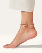 The Dane Anklet Stack - Gold and Silver | JENNY BIRD
