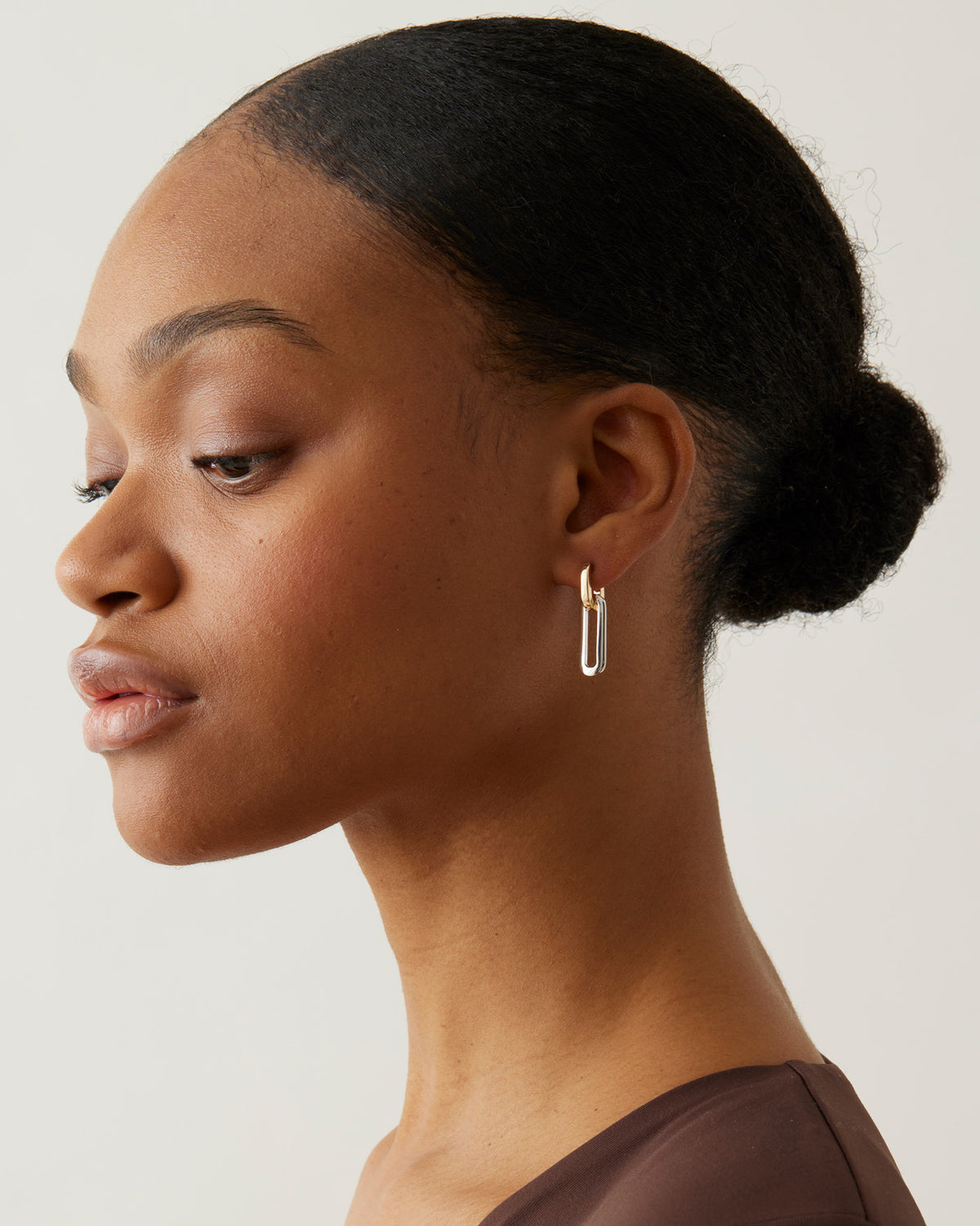 Teeni Detachable Link Earrings | Mixed Metal Hoops | JENNY BIRD