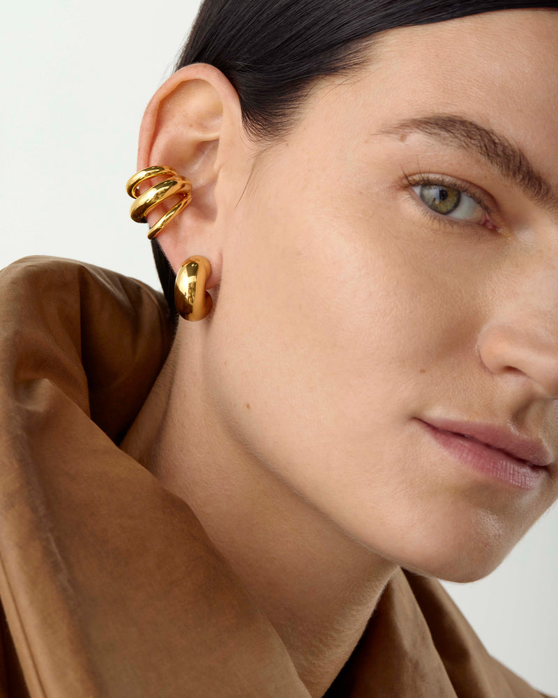 Tome Triple Ear Cuff Gold | No-Piercing Ear Cuff | JENNY BIRD