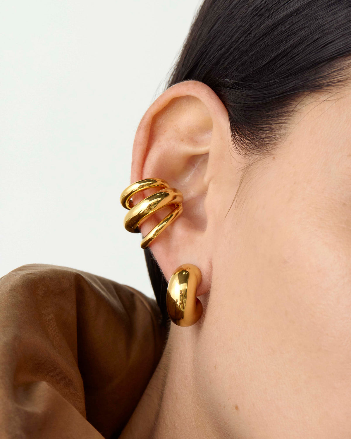 Tome Triple Ear Cuff Gold | No-Piercing Ear Cuff | JENNY BIRD